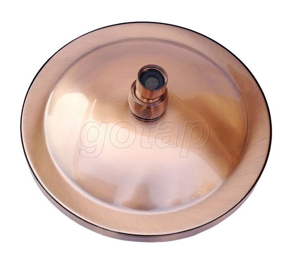 Red Copper 8" Round Shape Shower Heads Bathroom Rain Shower Head Gsh002 ...