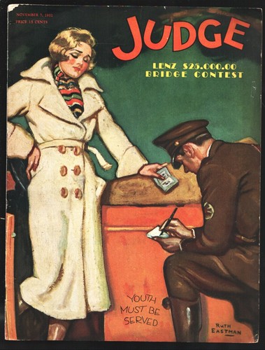 Judge 11/7/1931-early humor comic mag-moody Ruth Eastman cover-C.D ...