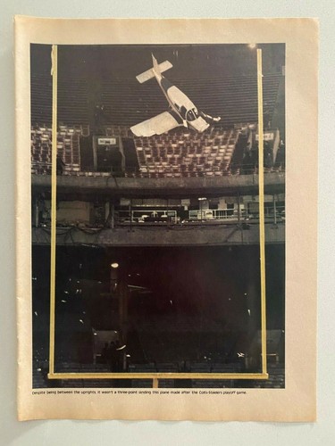 Colts vs Steelers 1976 Memorial Stadium Plane Crash 1976 Magazine Photo ...