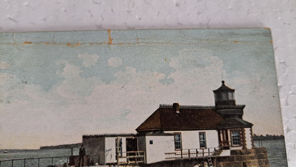 Postcard Bug Light Breakwater Portland Maine Posted | eBay