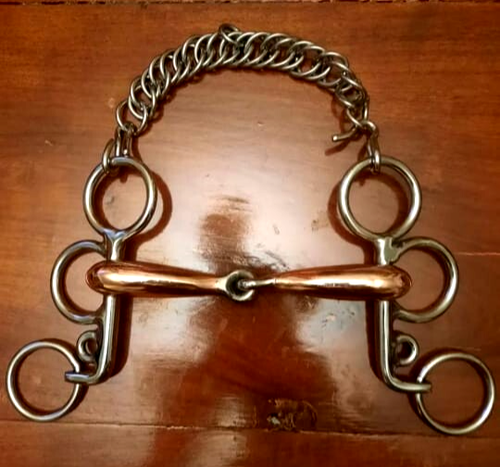 Copper Mouth Pelham Bit with Curb Chain Stainless Steel Horse Riding Bit | eBay