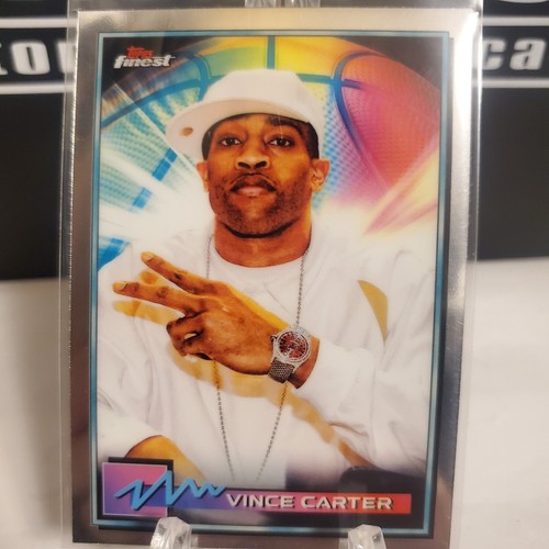 2021 Topps Finest Basketball Vince Carter Base Card #58 Raptors Hawks ...