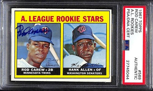 1967 Topps A.L. Rookies #569 (Rod Carew RC Auto) PSA Authentic AU | eBay