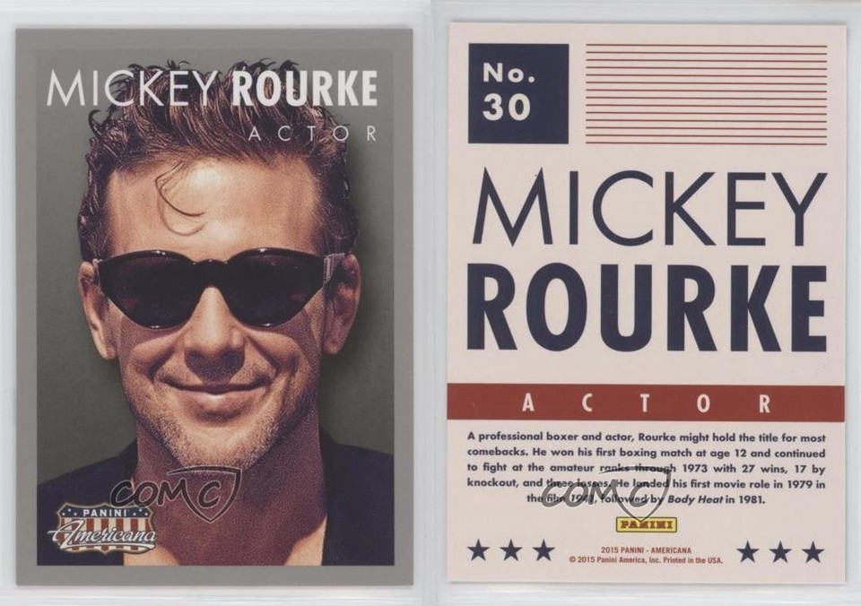 2015 Panini Americana Mickey Rourke #30 0qr0 | eBay UK