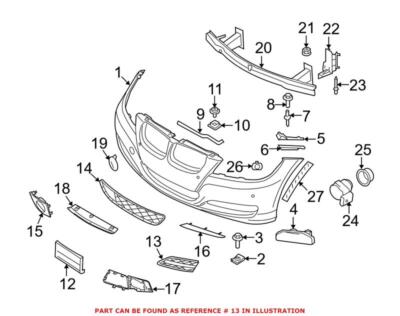 Genuine OEM Front Driver Left Outer Grille For BMW 51117891395 | eBay