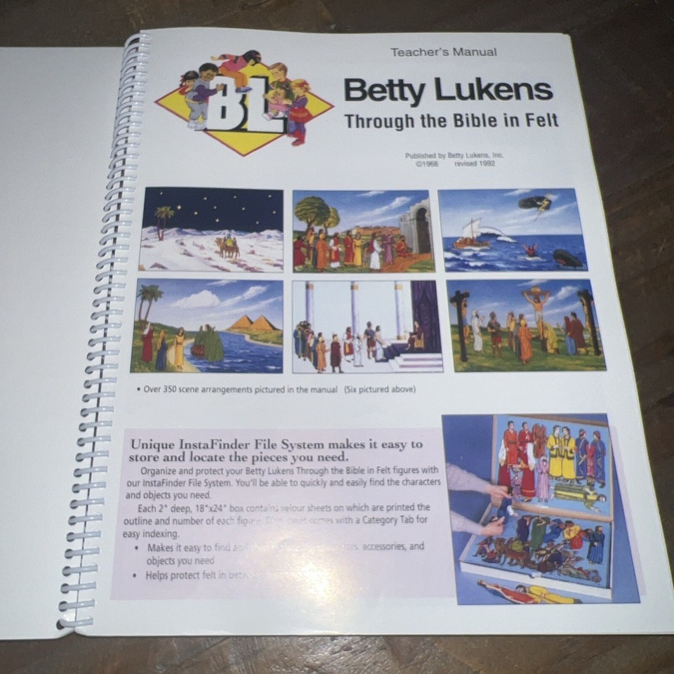 THROUGH THE BIBLE IN FELT: TEACHER'S MANUAL By Betty Lukens | eBay