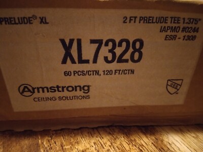 Armstrong Xl7328 Ceiling Grid 2ft Prelude Tees 60 Pieces White | eBay