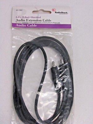 RADIO SHACK 6-Ft. Audio Cable, RCA Plug to RCA Jack | eBay