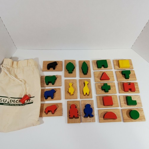 Guidecraft 3D Feel and Find Kids Game 20 Matching Shapes With Bag | eBay