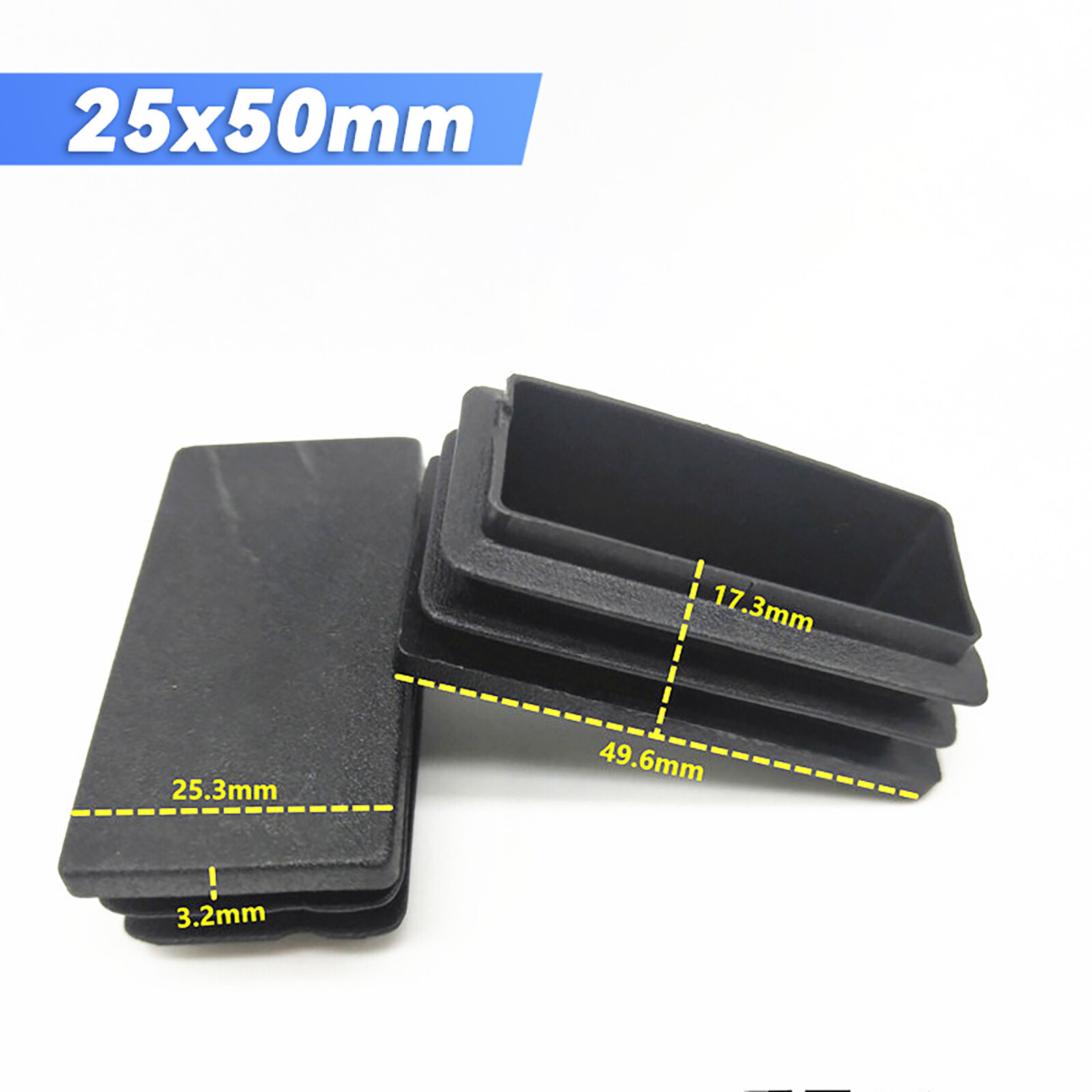 Rectangular Plastic Inserts/Box/Hollow Section/End Caps/Tube/Bung/Stop ...