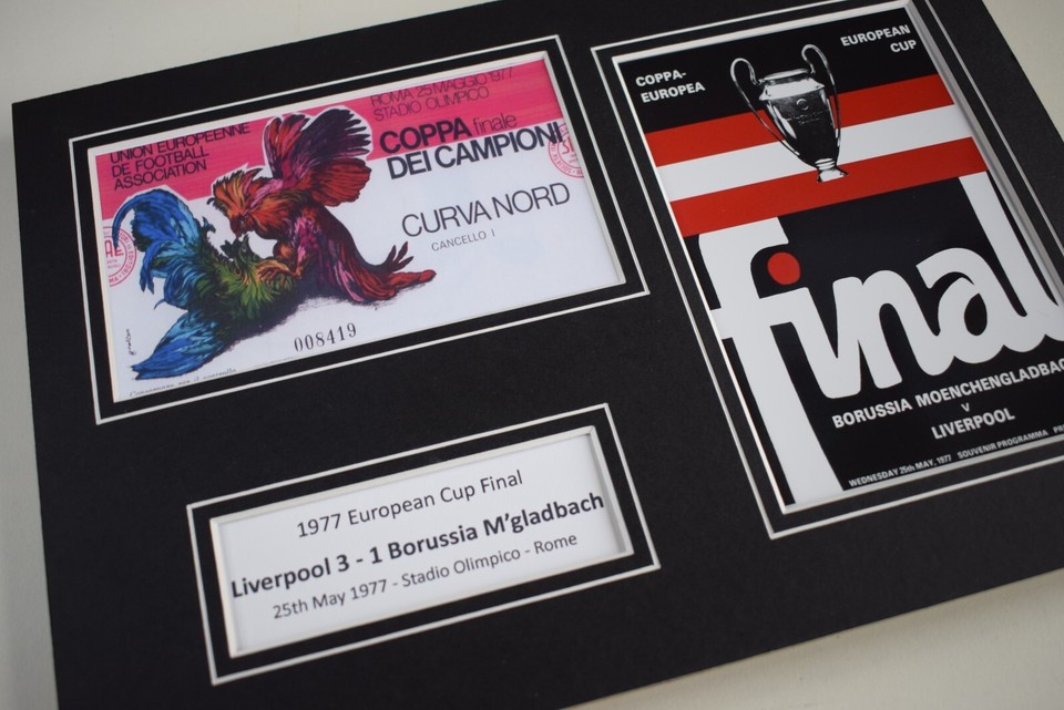 1977 European Cup Final Liverpool Football A4 Photo Display Programme ...