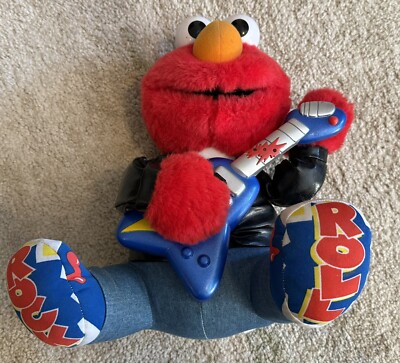 Rock N Roll Elmo Sesame Street Tyco 1998 Sings and Shakes Tested ...