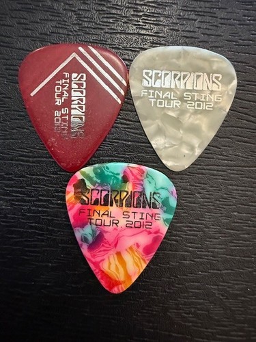 SCORPIONS #2 /PICK LOT OF (3) AUTHENTIC TOUR GUITAR PICKS!!!! | eBay