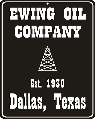 Dallas TV show nostalgic Ewing Oil metal replica sign | eBay