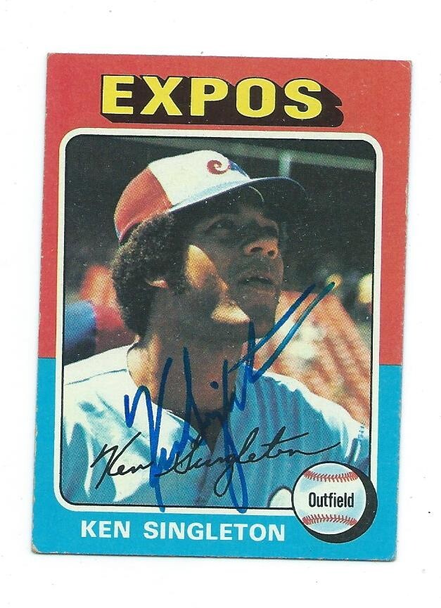 Ken Singleton Hand Signed autograph on a 1975 Topps card-Montreal Expos ...