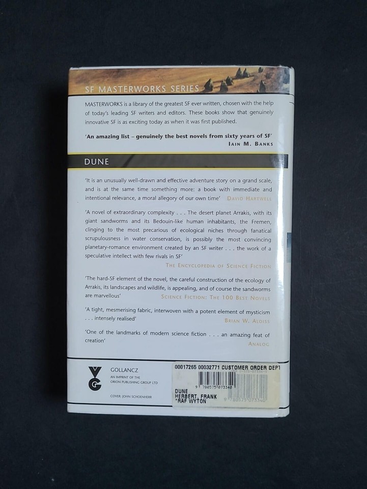 Dune; SF Masterworks; Frank Herbert; Gollancz 2001 | eBay