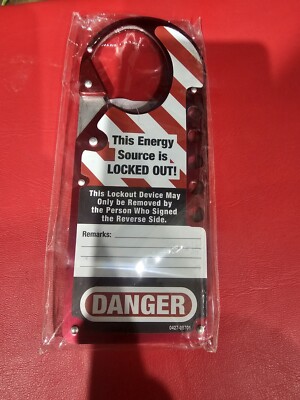 Master Lock 427 Lockout Hasps Labeled Snap-on Lockout Hasp, Red NEW | eBay