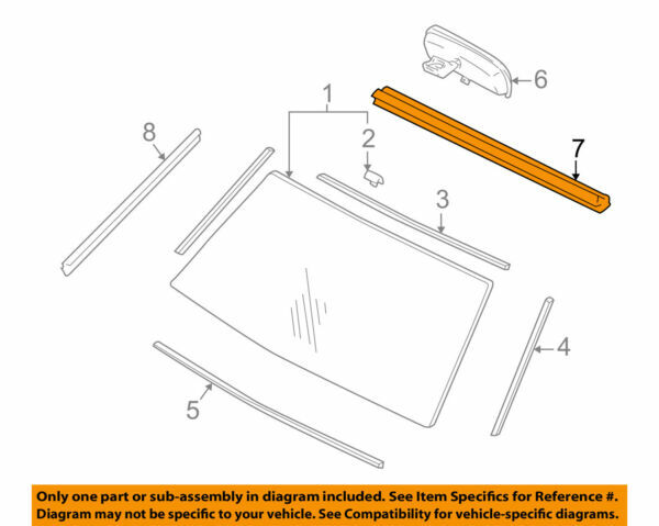 75531-60030 Toyota Moulding, windshield, outer upper 7553160030, New ...