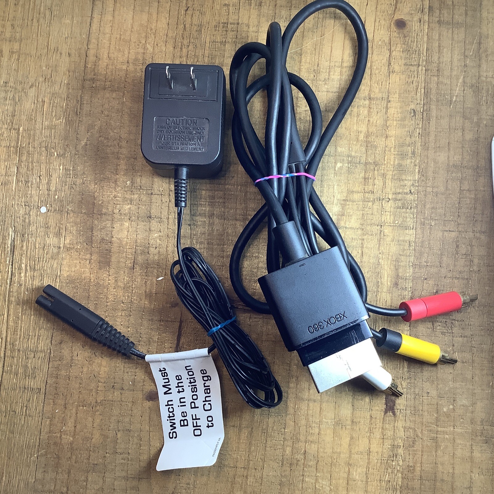 Xbox AV Cable / Power Cord for the Original Xbox Microsoft TV Charger ...