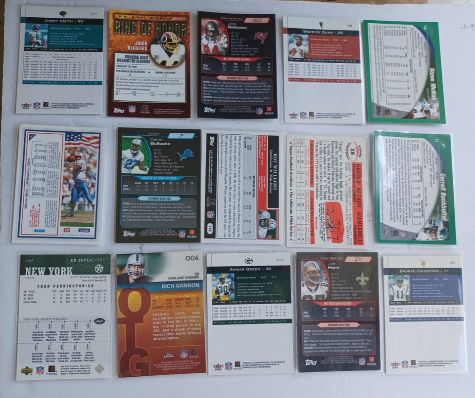 50 card NFL LOT- stars-rc-Sharpe-Faulk-J.Smith-Big Ben-Ryan-Joey G ...