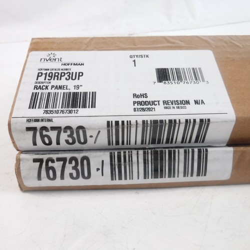 2 Pack nVEnt Hoffman P19RP3UP ProLine Rack Panels EIA Spacing 133x483x2 ...