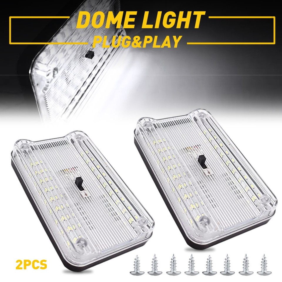 2x 36LED 12V Car Interior Light Roof Ceiling Dome Lamp RV Camper ...