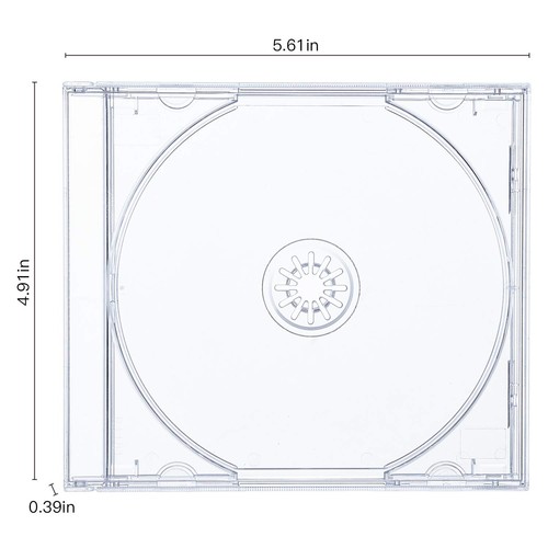 10.4 mm Standard Single Clear CD Jewel Case with Assembled Clear Tray ...