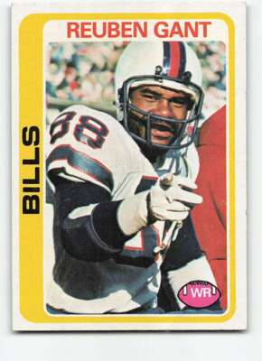 1978 Topps #212 Reuben Gant EX Excellent Bills 115358 | eBay