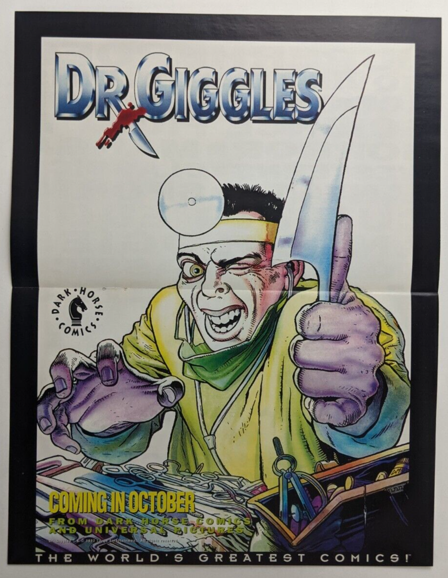 Dr Giggles Print Ad Comic Poster Art PROMO Original Dark Horse Doctor Horror | eBay