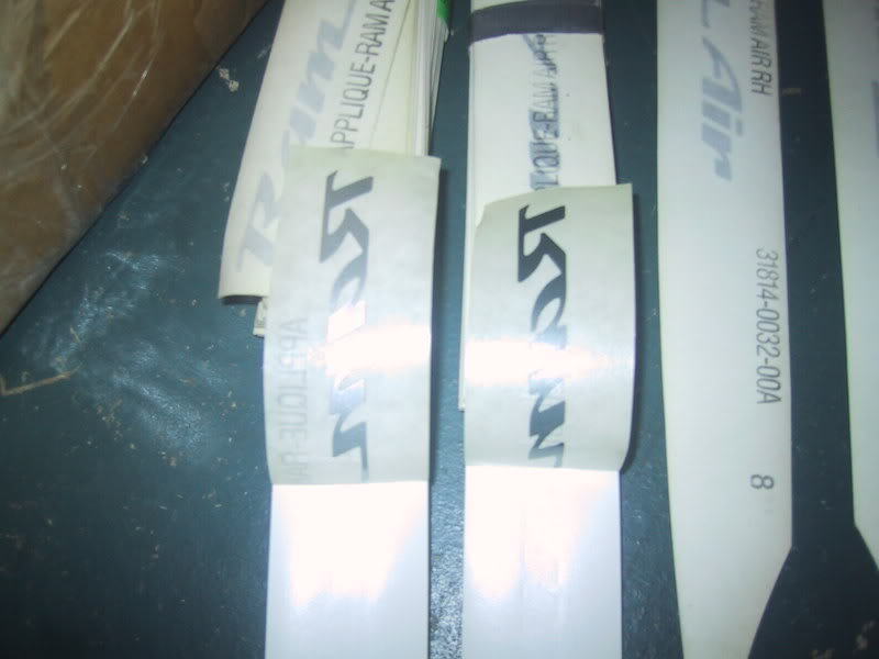 OEM 1996 2002 WS6 Factory Ram Air Hood Stickers BLACK Pontiac Trans am ...