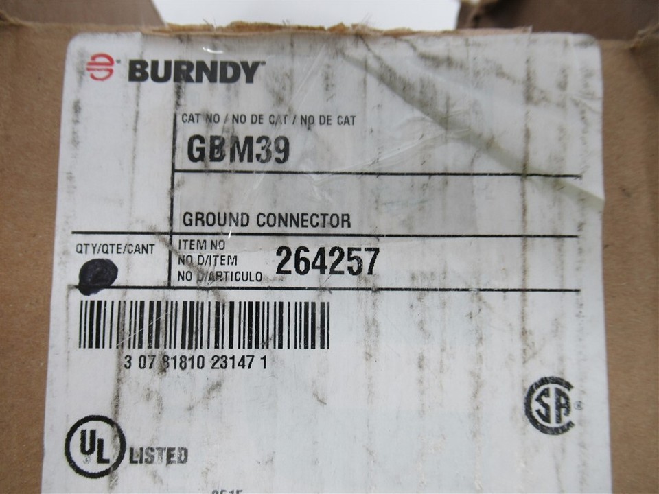 Burndy GBM39 , Mechanical Grounding Connector , 550-750 KCMIL | eBay