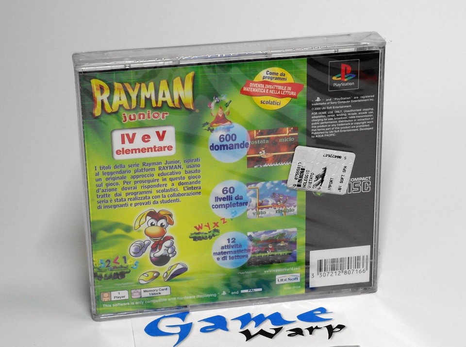 Rayman Junior IV e V Elementare (PS1) - PAL - ITA - NUOVO | eBay