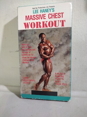 lee haney haneys haney's MASSIVE CHEST WORKOUT VHS VIDEOTAPE NEW corner dings | eBay
