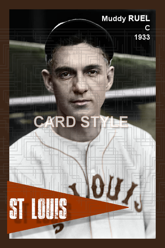Muddy Ruel - 1933 St. Louis Browns - choose a style - colorized print ...