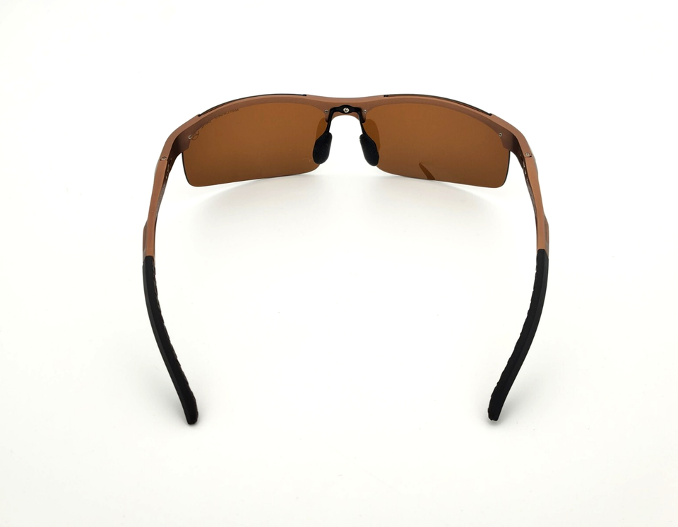 Polarized Mercedes Benz Flex Arm Metal Sport Rimless Sunglasses Copper ...