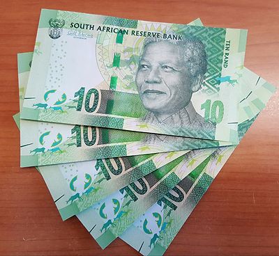 New South Africa R10 banknote NELSON MANDELA note 2012 money UNC x 5 ...