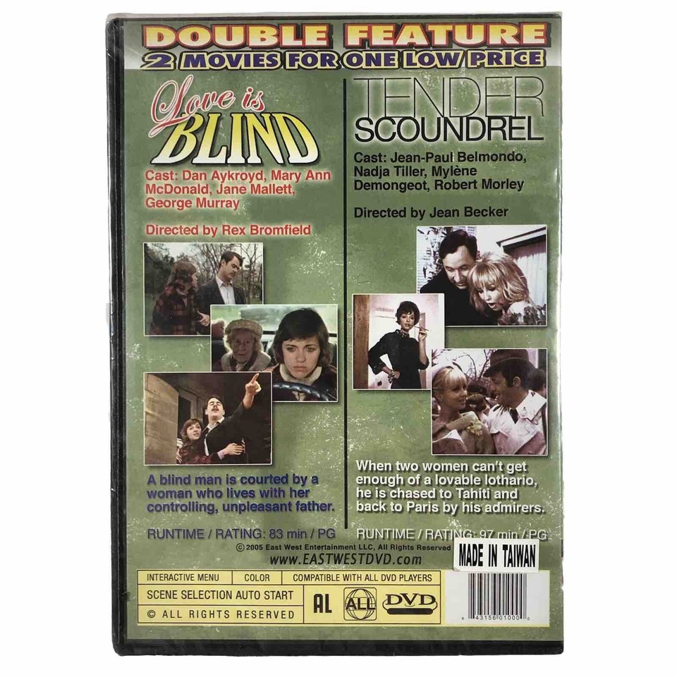 Love Is Blind/Tinder Scoundrel (DVD, 2005, Double Feature) Brand New ...