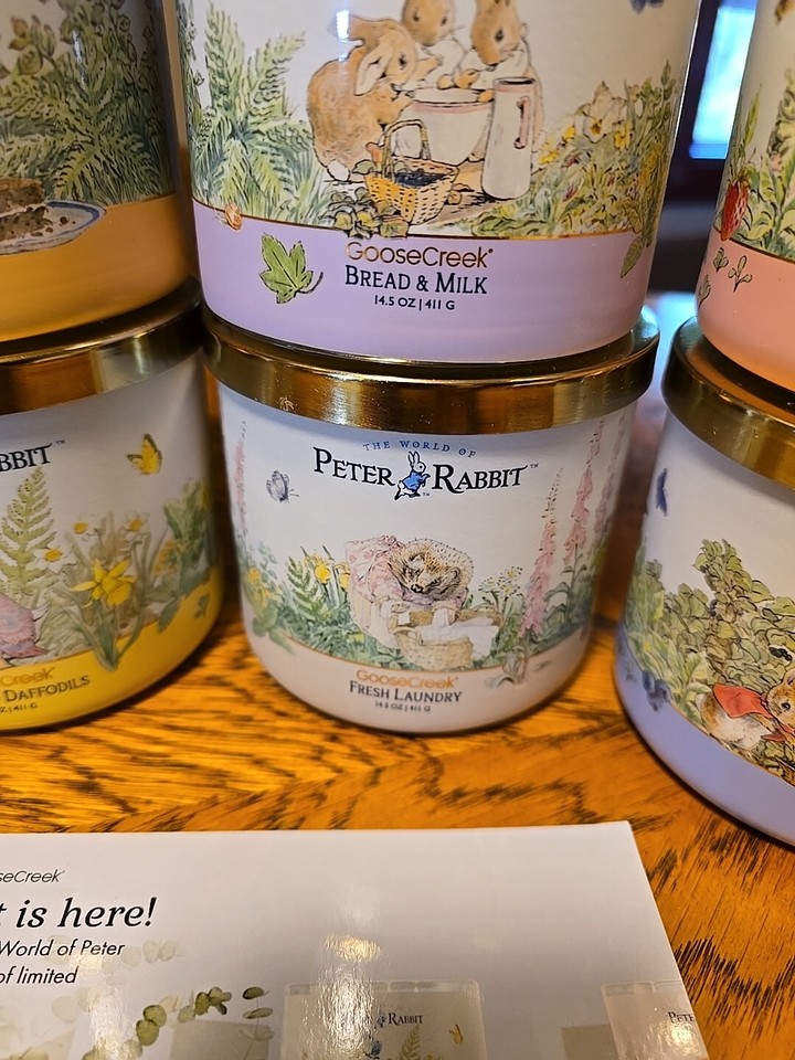 Goose Creek PETER RABBIT CANDLE COLLECTION 3-Wick Candles Set of 9 ...