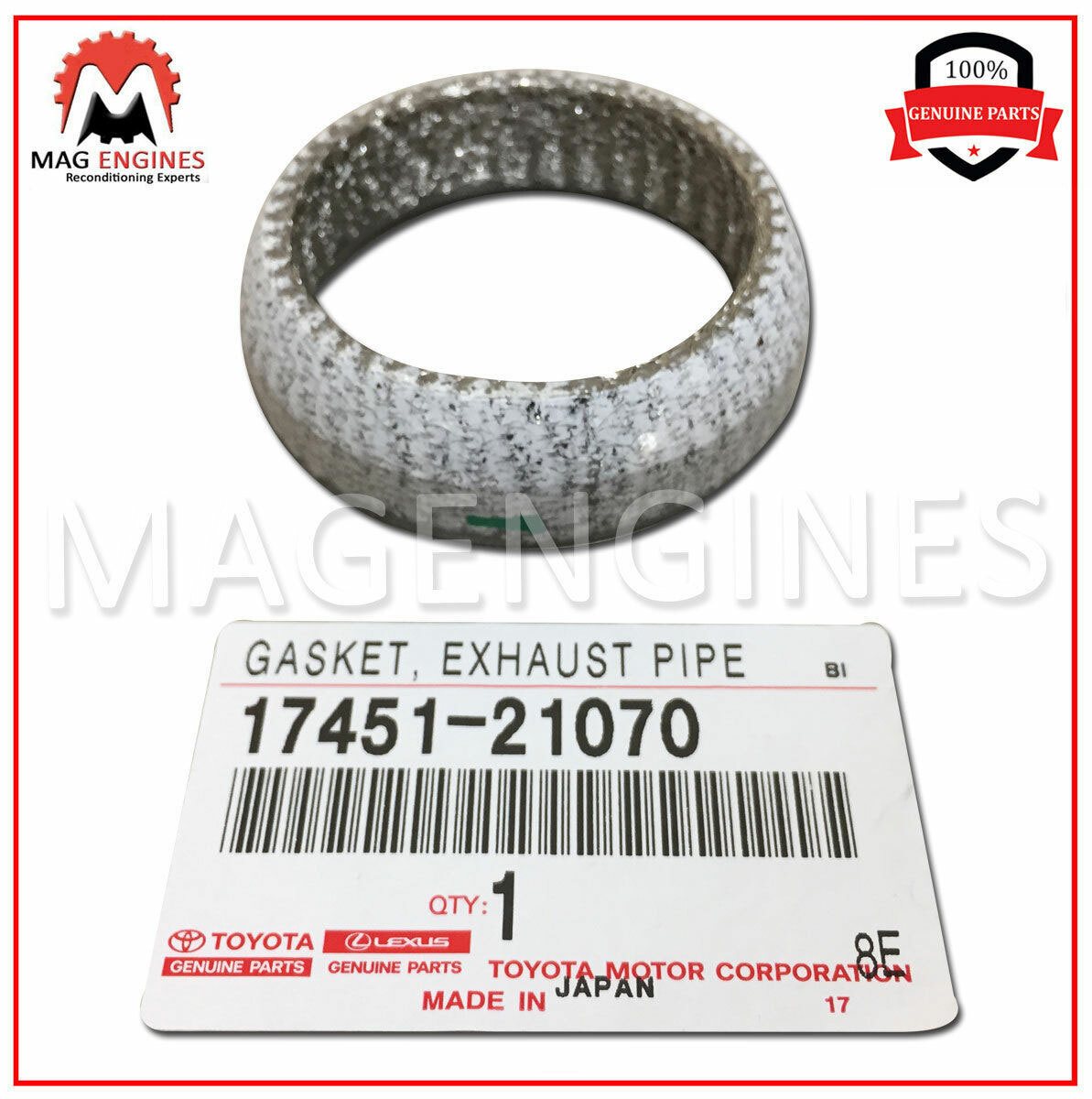 17451-21070 GENUINE OEM EXHAUST PIPE GASKET 1745121070 | eBay