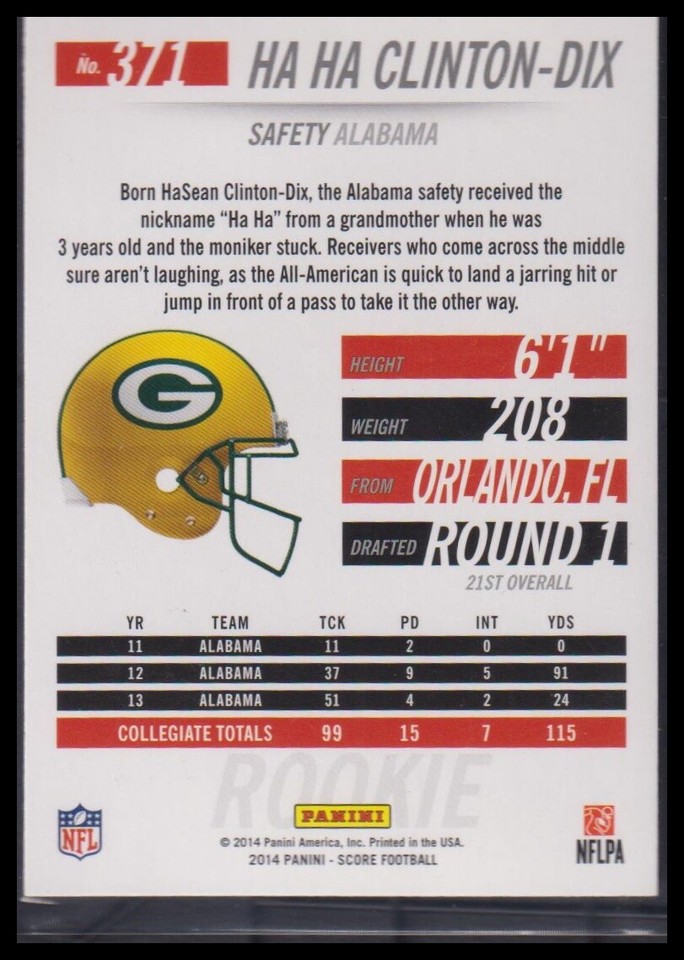 2014 Panini Hot Rookies Ha Ha Clinton-Dix #371 Rookie | eBay