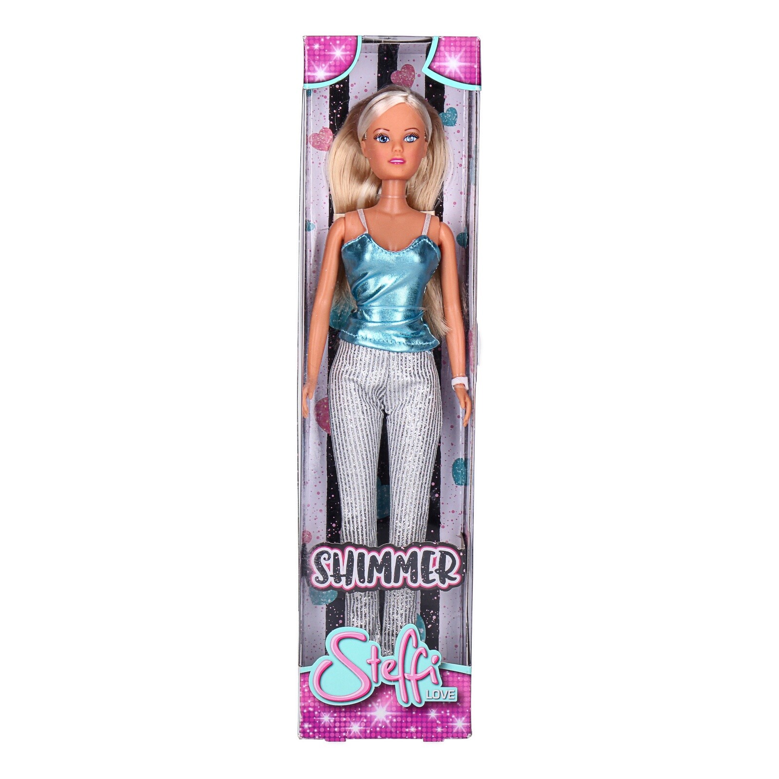 Simba 105733484 - Simba Love Shimmer, Puppe im modischen Glitzertop und ...