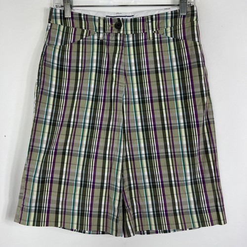 Croft & Barrow Shorts Women's Size 6 Bermuda Mid Rise Plaid Cotton ...
