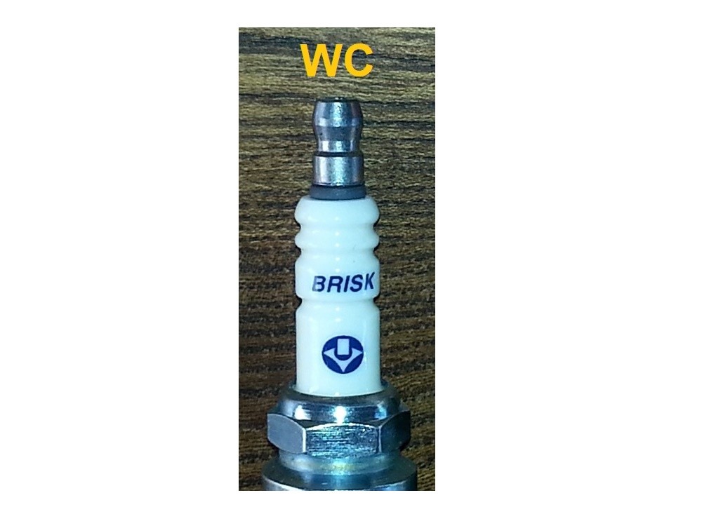 1x BRISK NR12S - YS Performance Motorrad Silber Elektrode Renn ...