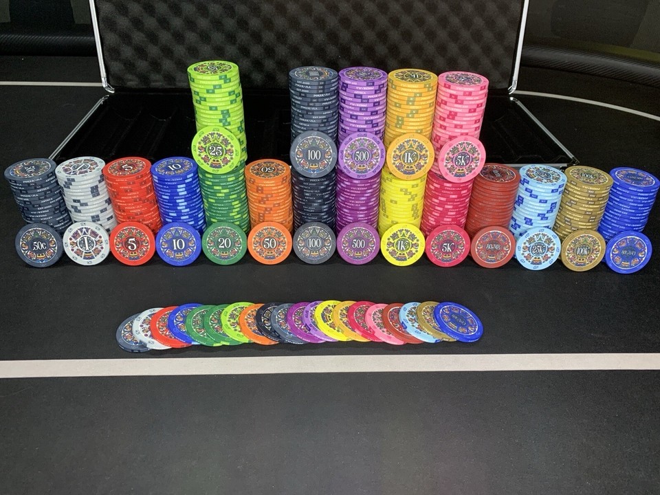 500 (Low Stake) Aztec ceramic poker chips | eBay