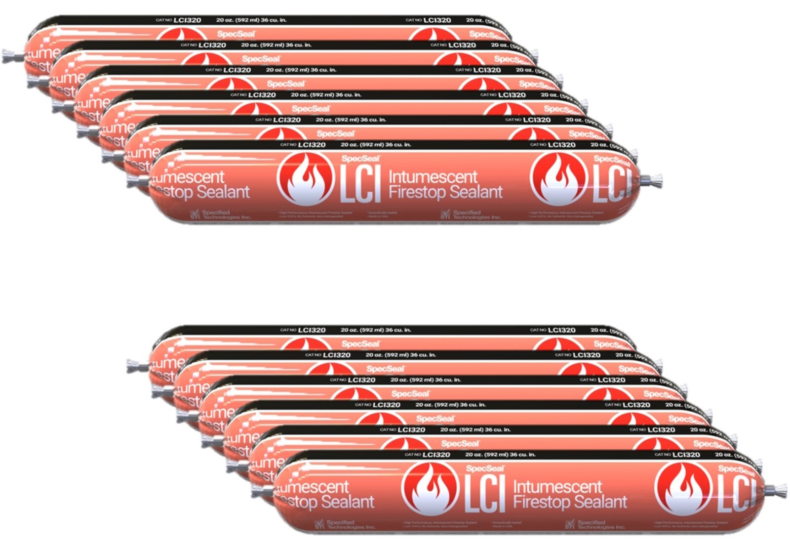 SpecSeal LCI Firestop Sausage Red Sealant, 20 oz Case of 12 | eBay