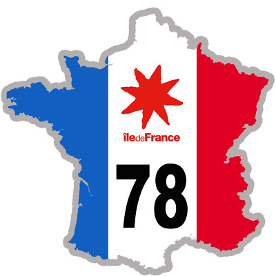 FRANCE 78 Ile de France - 20x20cm - Sticker/autocollant | eBay