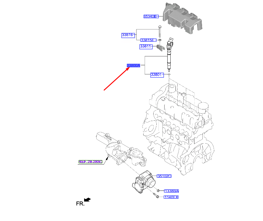 2018 Hyundai I30 1.6 CRDi Diesel Set of Fuel Injectors 33800-2u000 for ...