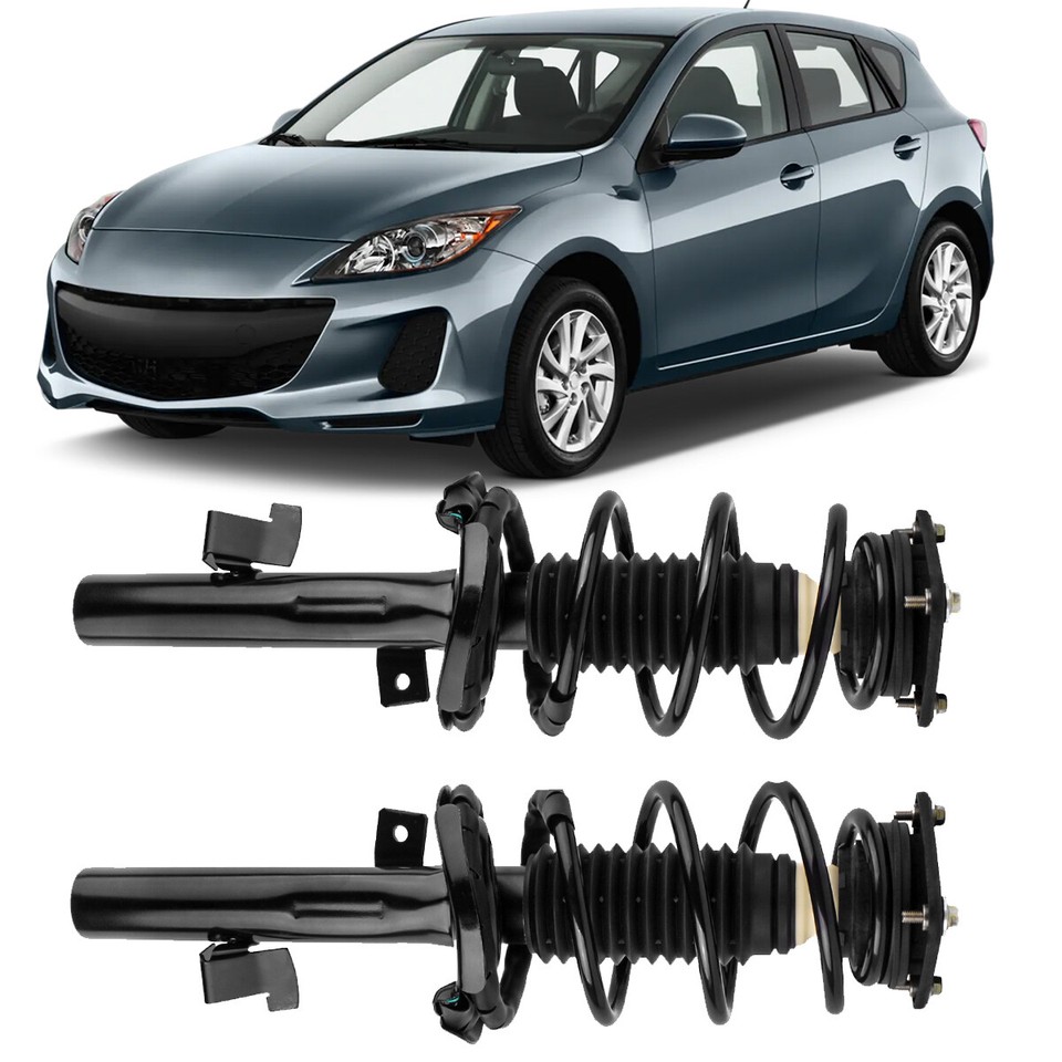 2pc Front Shocks Struts Coil Spring Assembly For 2004-2013 Mazda 3 06 ...