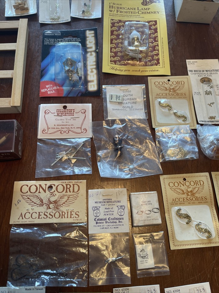 Huge Rare Vintage dollhouse accessories lot Concord Miniatures ...