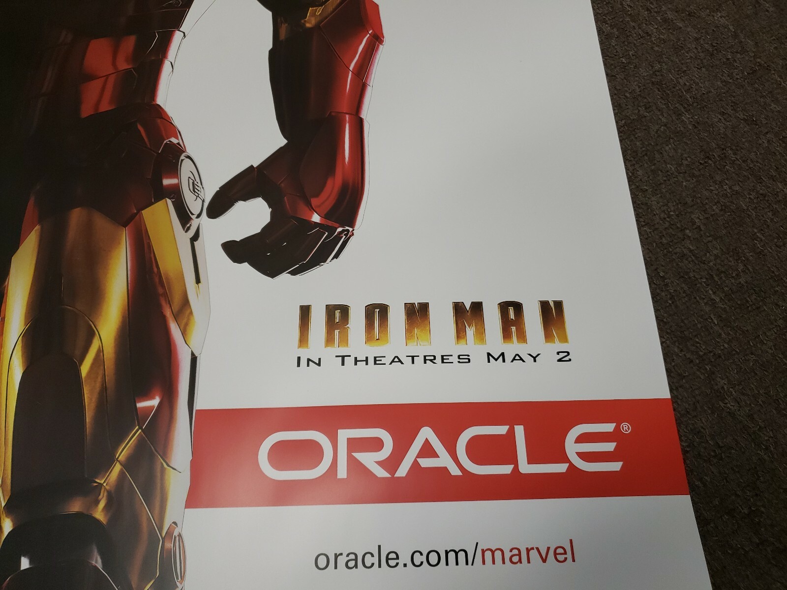 2008 Oracle Iron Man Poster Marvel Rare New 36" x 24" | eBay